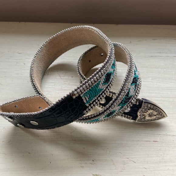 Rod’s | Accessories | Rods Beaded And Rhinestone Western Belt | Poshmark
